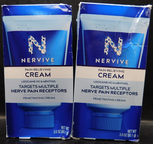 2 Pk Nervive Pain Relieving Cream 3oz Ea Targets Multiple Nerve Pain ...