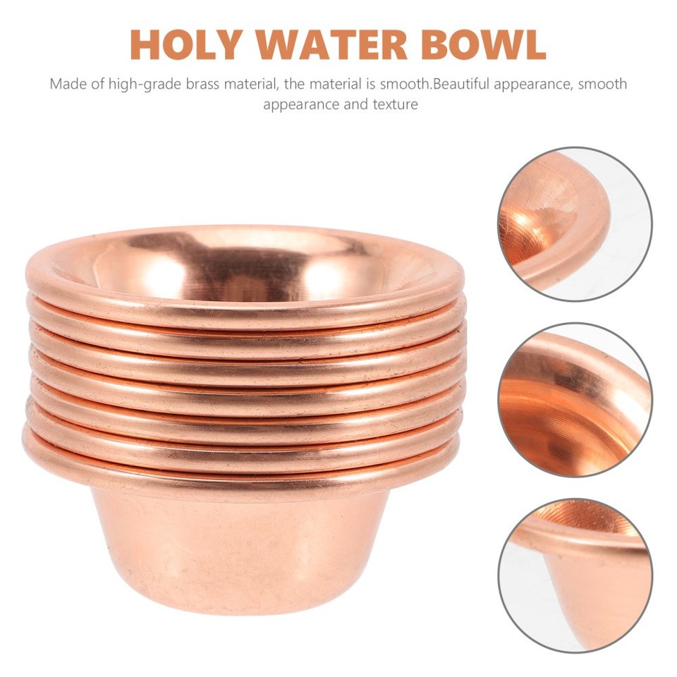 7pcs Temple Brass Cup Buddhist Offering Water Cup Decorative Worship ...