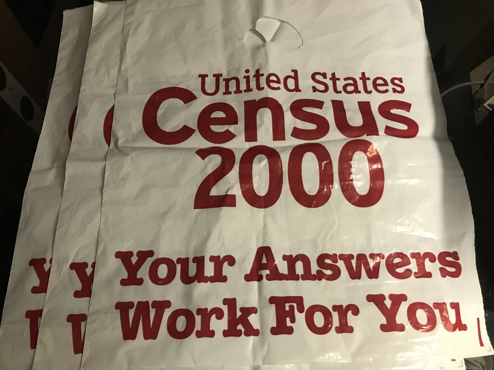 Census 2000 Vintage Lot of 3 Bags, 2 Magnets, 1 Bookmark 16 Pencils & 4 ...