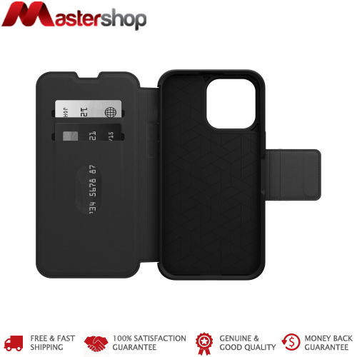Otterbox Strada Leather Wallet iPhone 14 Plus 6.7 inch Shadow Black ...