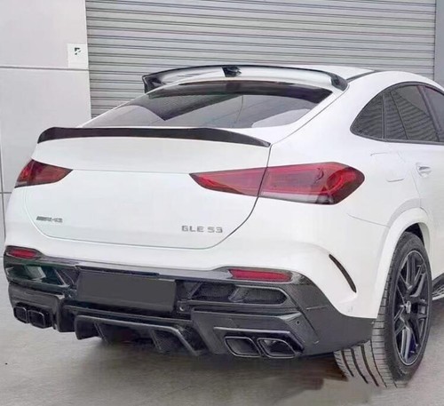 For Benz W167 GLE Coupe 2020-2024 Rear Carbon Fiber Roof Spoiler Top ...