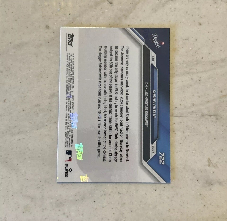 2024 Topps NOW #722 Shohei Ohtani 1st 50/50 Club Member LA Dodgers | eBay