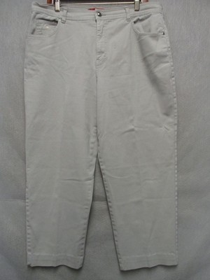 A8636 Gloria Vanderbilt Light Gray Stretch Work Jeans Women 35x25 | eBay