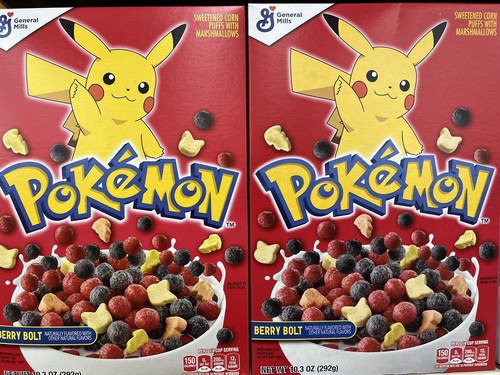 Pokemon Cereal Berry Bolt 1BX. New Kellogg’s Pikachu Charizard Box HTF ...