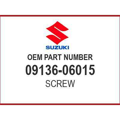 Suzuki SCREW, 6X16 09136-06015 OEM NEW | eBay
