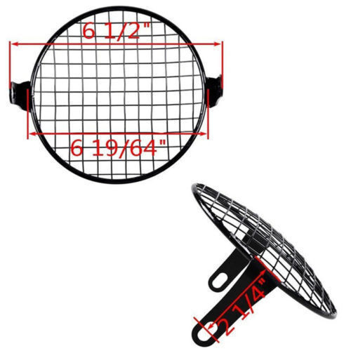 6.5''inch Motorcycle Headlight Mesh Grill Mask Protector Guard Square ...