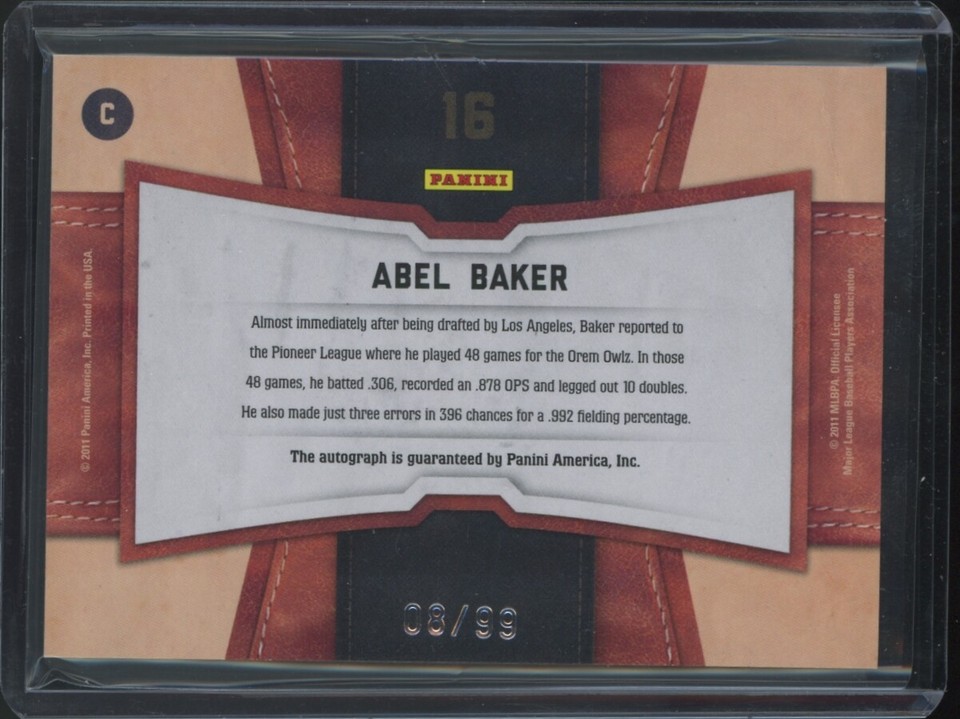 2011 Playoff Contenders #16 Abel Baker #8/99 Sweet Signs Autographs | eBay