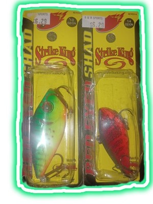 Red And Green Eyed Shad Strike King Bleeding Fire Tiger And Chili Craw ...