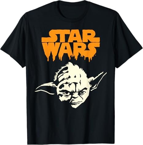 Disney Star Wars Yoda Dripping Ooze Logo Halloween T-Shirt Black | eBay