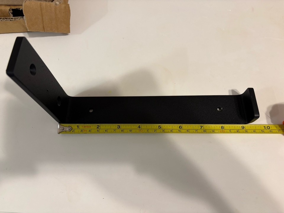 4 Matt Black Scaffold Board Bracket 225mm Long with Fixings | eBay UK