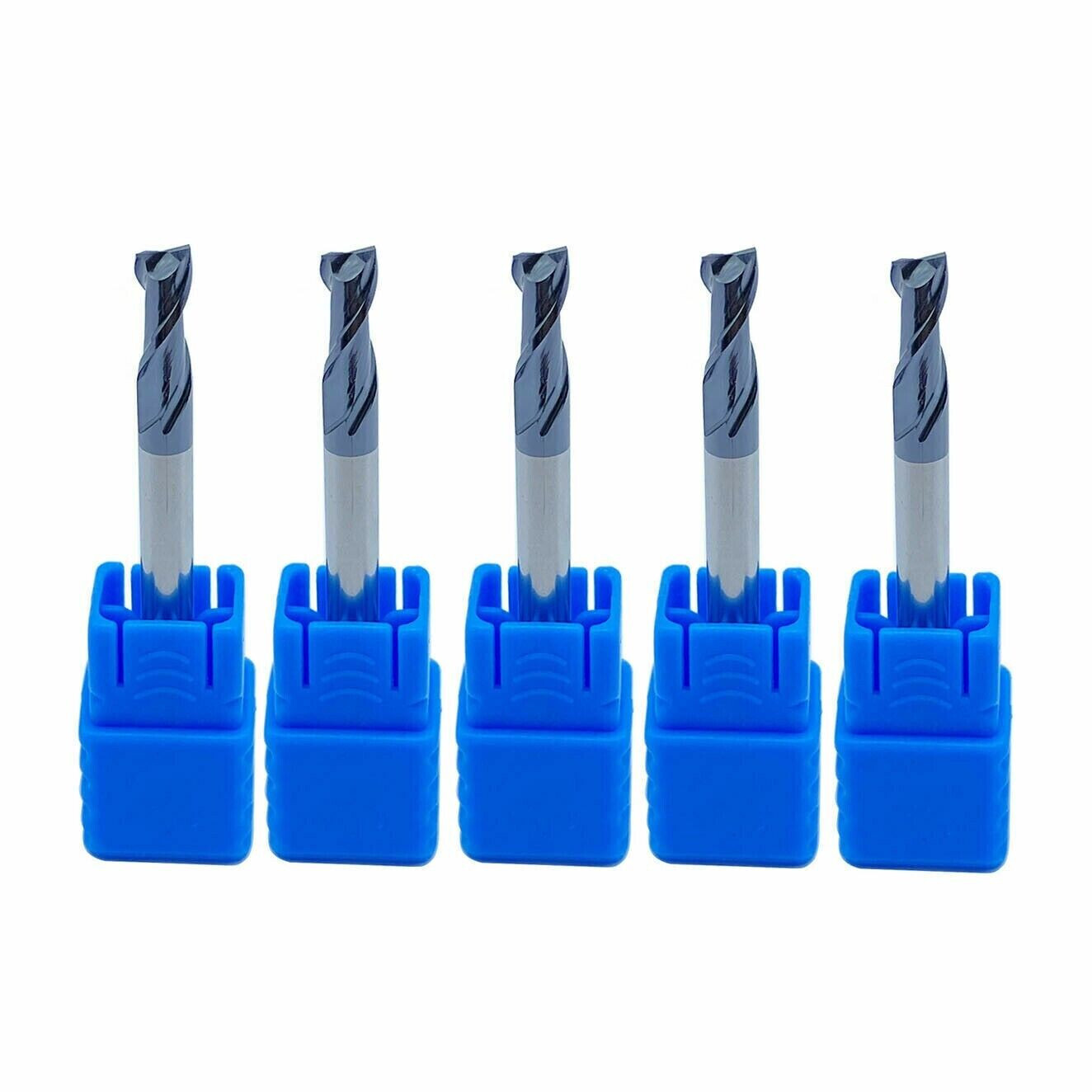 5Pcs HRC45 4mm-50L CNC Carbide End Mill Drill Bit 2 Fulte Tungsten Mill ...