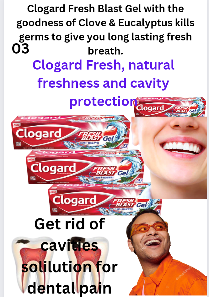 Clogard Fresh Blast tooth Gel 120 G Clove Eucalyptus fine breath cavity ...