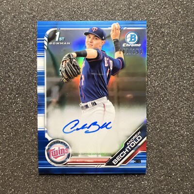 2019 Bowman Chrome ANDREW BECHTOLD #CPA-ABE Rookie AUTO 142/150 BLUE ...