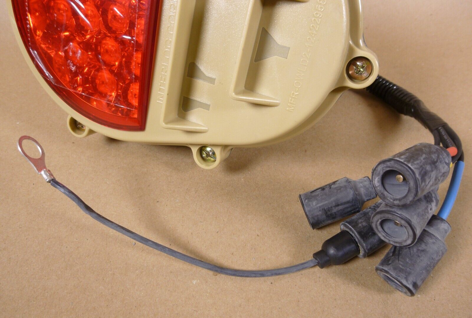 (2x) Humvee M998 FMTV M35 M939 Tan LED Rear Stop Tail Light Interlog ...