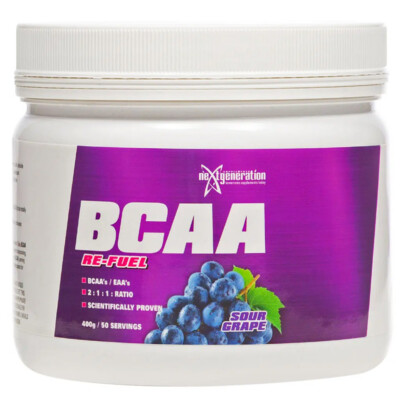 Next Generation Supplements Re-Fuel BCAAs Amino Acid/Workout Sour Grape ...