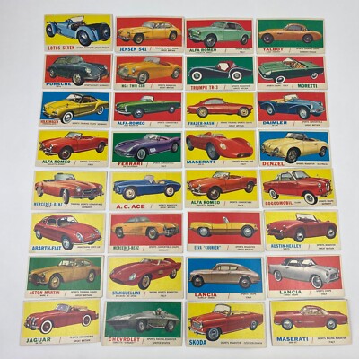 Vintage 1961 Topps Sports Car Set Trading Card Lot of 32 TCG Roadster ...