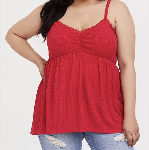 Torrid red spaghetti straps blouse SZ 3X NWT | eBay