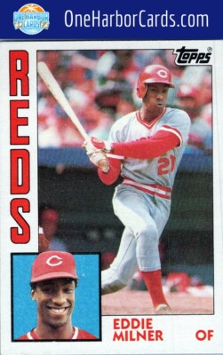 1984 Topps Cincinnati Reds Baseball Card #34 Eddie Milner | eBay