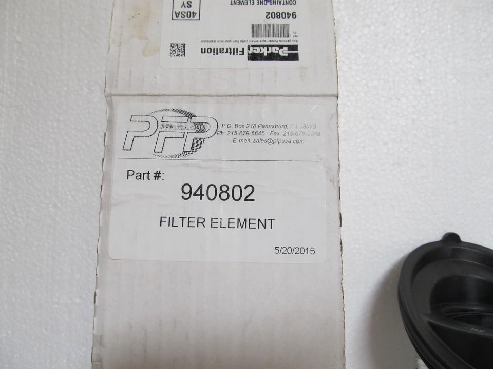 NEW Parker 940802 Filter Element 40.0 MICRON, 10 gpm, 200 psi Cartridge ...