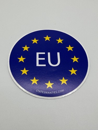 European Union EU Flag Water Bottle Laptop Vinyl Sticker Decal ...
