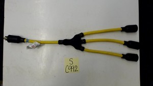 Used E186244 Twist-To-Lock 3 Way Split Extension Cord | eBay
