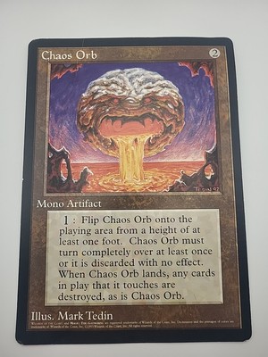 CHAOS ORB PROMO CARD Giant 6" x 9" Oversized Magic MTG Inquest Magazine ...