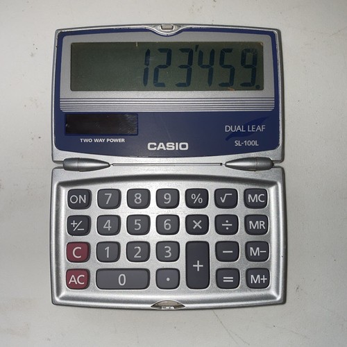 Casio Folding - Solar / Battery Power Pocket Electronic Calculator ...