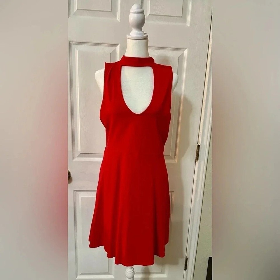 Express Women's Red Dress A-line Size Lg | eBay
