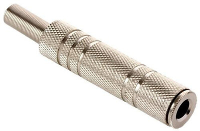 Steren Premium Durable Brass 1/4" (6.3mm) Stereo Jack with Metal Handle ...