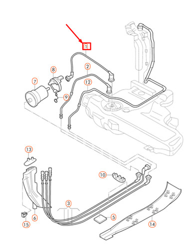 NEW VOLKSWAGEN GOLF 1K MK5 FEED FUEL LINE 1J0201293P ORIGINAL | eBay
