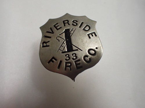 ANTIQUE RIVERSIDE NEW JERSEY FIRE CO #1 FIRE BADGE 1800S OBSOLETE | eBay