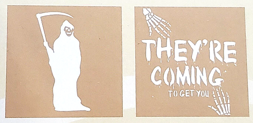 DecoArt Value Kraft 8" x 8" Laser-Cut Stencil - GRIM REAPER - 2 Designs ...