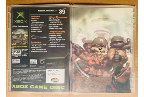 Xbox Demo Disc Case & Cover Art ONLY #39 Holiday 2004 Conker NO DISC ...