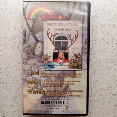 Reading Rainbow VHS "Imogene's Antlers" Ep #033/155 LeVar Burton ExLib ...