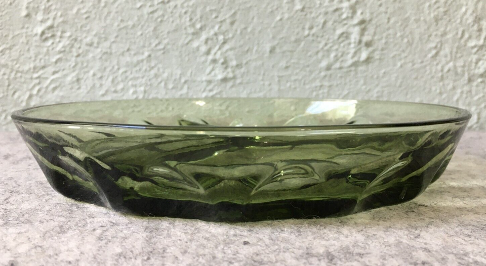 Hazel Atlas Mid-Century Reflection Thumbprint Avocado Green Glass ...