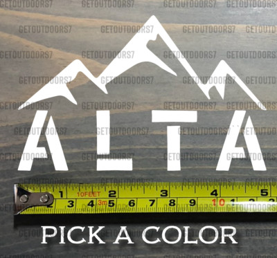 Alta Sticker Decal 5" Mountain Ski Snowboard Resort Utah Deer Valley ...