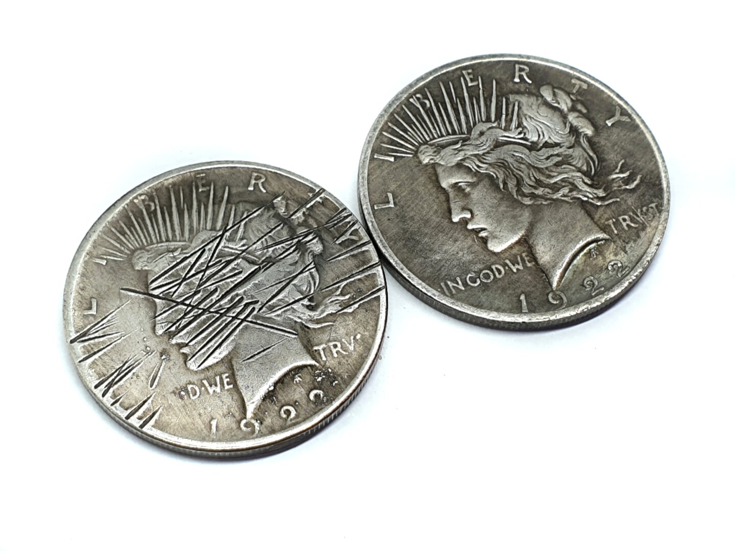 Two Face 2 Sided Coin Scratched Prop Harvey Dent Costume Cosplay Coin ...