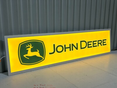 JOHN DEERE LIGHT UP PREMIUM FLAT HANGING SIGN LIGHT LED | eBay Australia