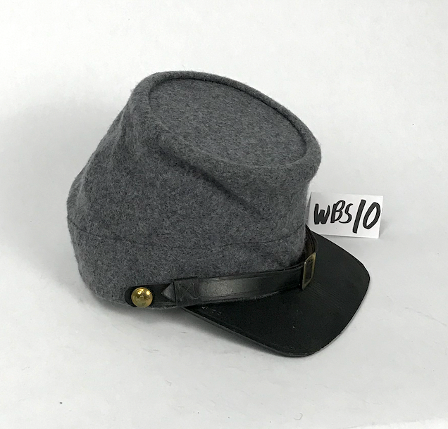 Confederate Civil War Kepi of Grey Wool with Black Band - Size Medium ...