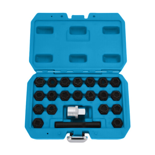 22 PCS Wheel Locking Nut Key Kit Scoket Adapter Set Wheel Anti-Theft ...