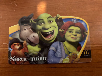 *NEW* Rare Shrek The Third McDonald's Collectible Gift Card (No ...