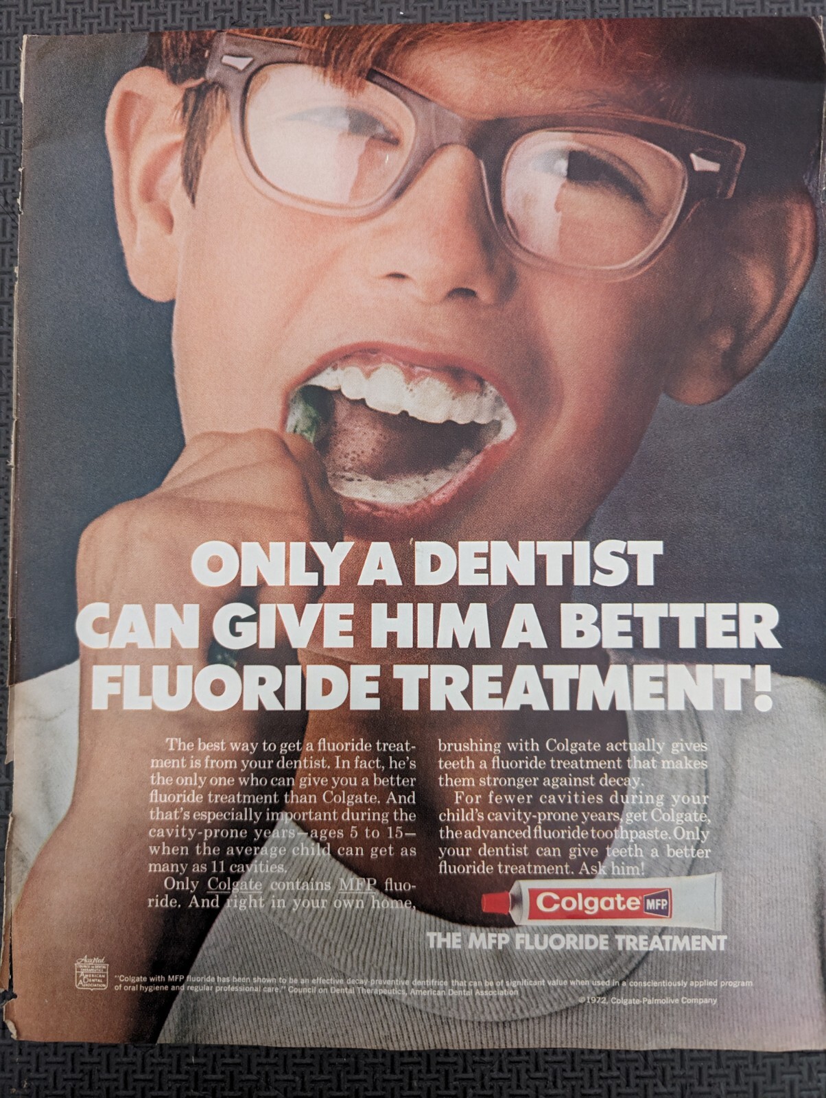 Original Vintage Magazine Ad 1972 Colgate Funny Kid Brushing Teeth | eBay