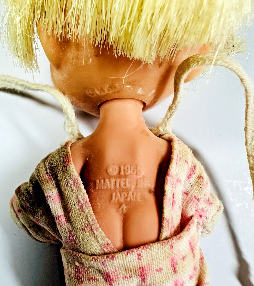 Vintage Mattel Liddle Kiddles BABY LIDDLE DIDDLE Doll in PJ's & Barbie ...