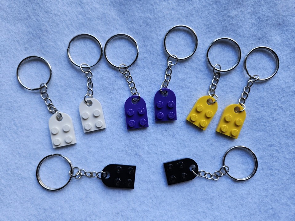 LEGO 2Pcs Coupling Love Keyring, Friendship, Family, Valentines, Mother ...