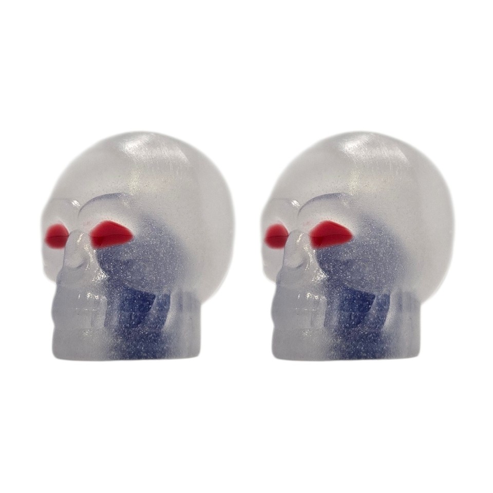 2x Car Bike Cycle Schrader DUST CAP Glow Valve tube Skull head tyre tire wheel | eBay UK