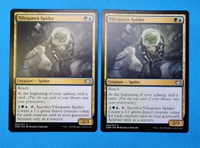 2x Vilespawn Spider Innistrad Crimson Vow 2021 Mtg Magic Card Creature ...