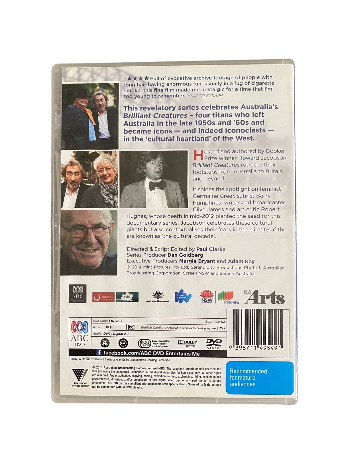 Brilliant Creatures (DVD 2014) ABC Germaine Greer Clive James RARE FREE ...