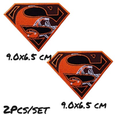 2 pieces Cleveland Browns Football Logo Embroidered Iron On Patch BW#02 ...