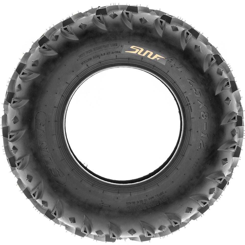 Full Set 4, SunF 25x8-12 25x8x12 & 25x10-12 25x10x12 ATV UTV Tires 6 ...