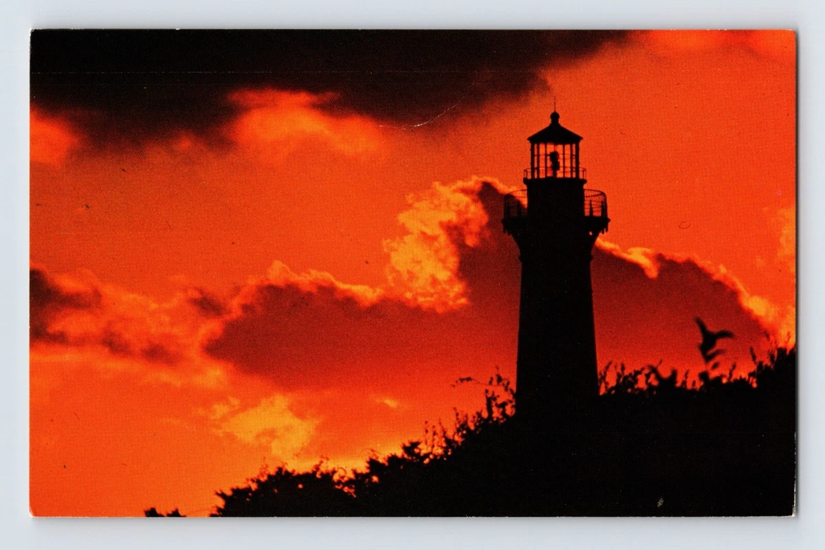 Sunset With Lighthouse In North Carolina